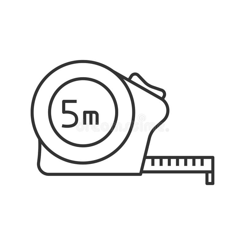 Measuring tape linear icon stock illustration. Illustration of ...