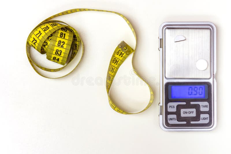 Measuring Tape and Medicine Scale Stock Image - Image of body, health ...