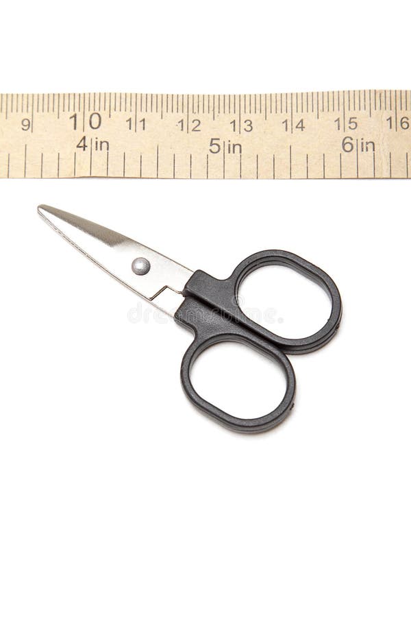 Measuring Tape and Scissors Stock Image - Image of meter, measure: 18758163