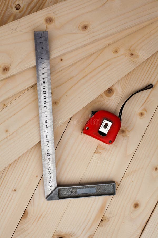 A Measuring Tape and a Square Stock Image - Image of equipment ...