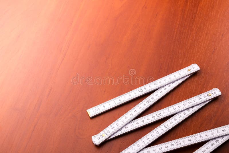 Measuring Tape on the Table Stock Image - Image of industrial, number ...