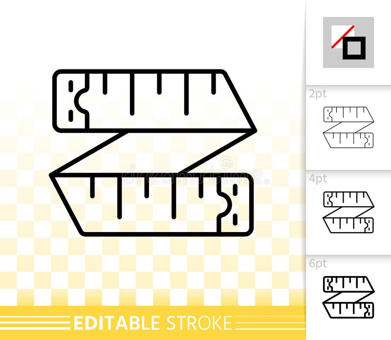 Measuring Tape Simple Black Line Vector Icon Stock Vector ...
