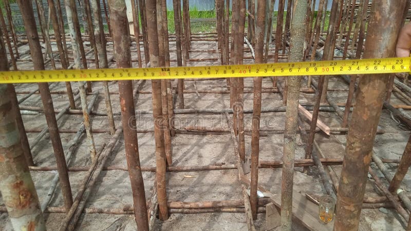 Measuring Tape Tool on a Construction Site Stock Photo - Image of ...