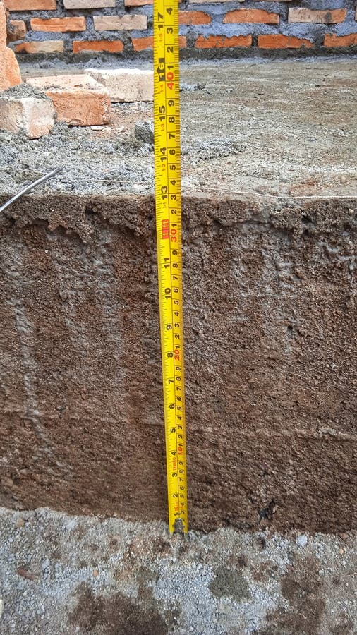 Measuring Tape Tool on a Construction Site Stock Image - Image of hard ...