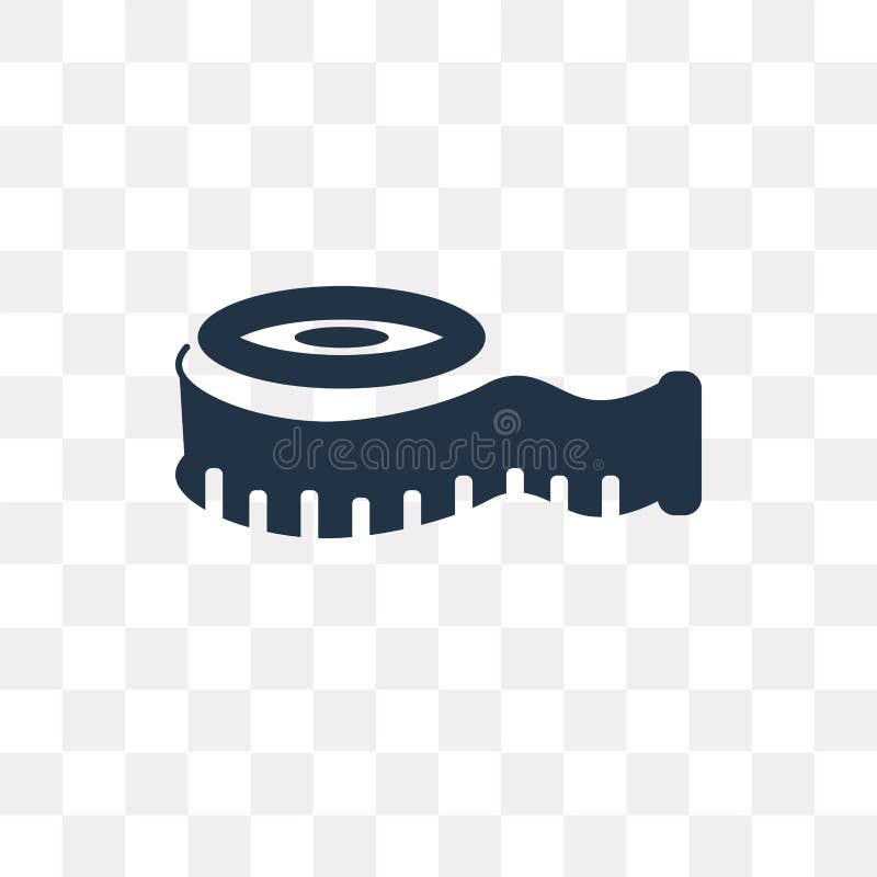 Measuring Tape Vector Icon Isolated on Transparent Background, L Stock ...