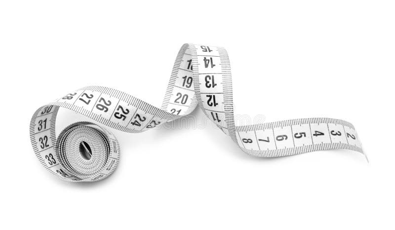 Measuring Tape on White Background Stock Image - Image of diet, tape ...