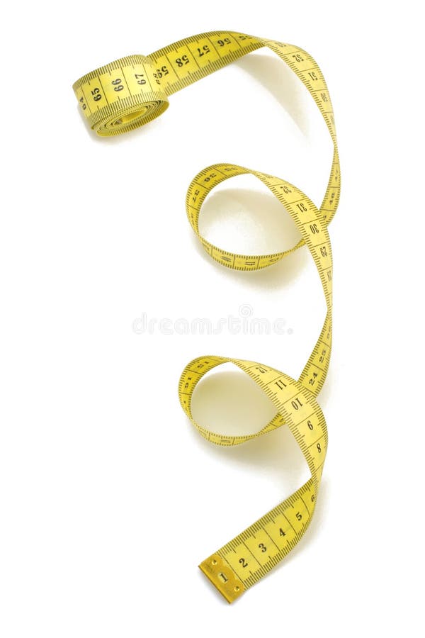 Measuring Tape on White Background Stock Image - Image of background ...