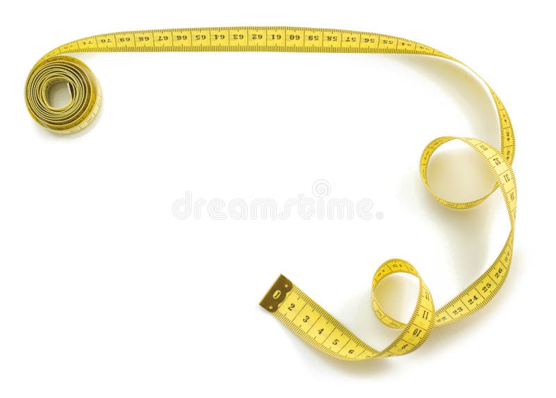 Measuring Tape on White Background Stock Image - Image of sewing ...