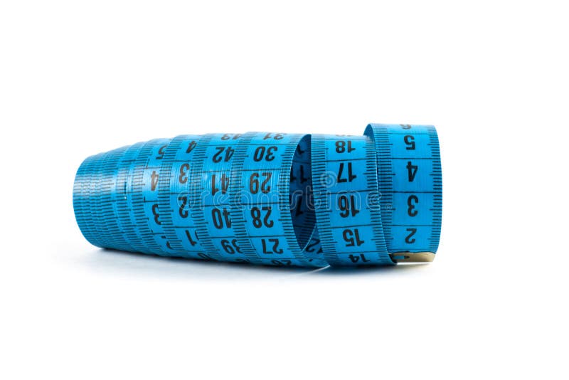 Measuring Tape on White Background Stock Image - Image of scale ...