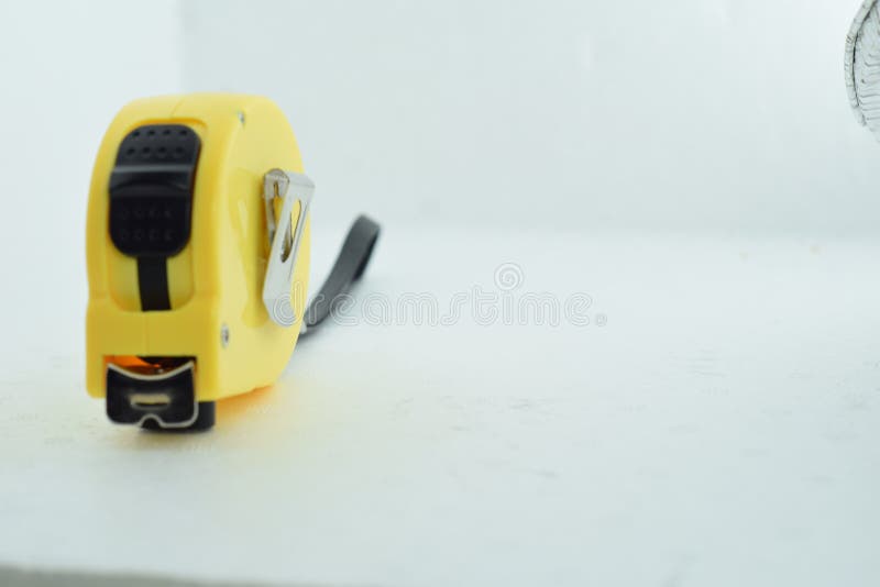 A Measuring Tape with White Background Stock Image - Image of ...