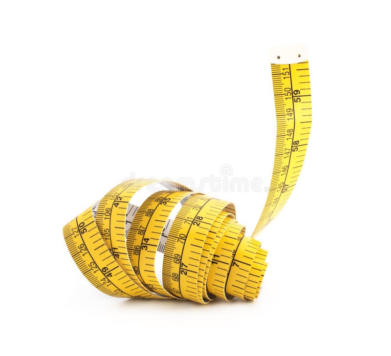 Measuring Tape on a White Background Stock Image - Image of diet ...