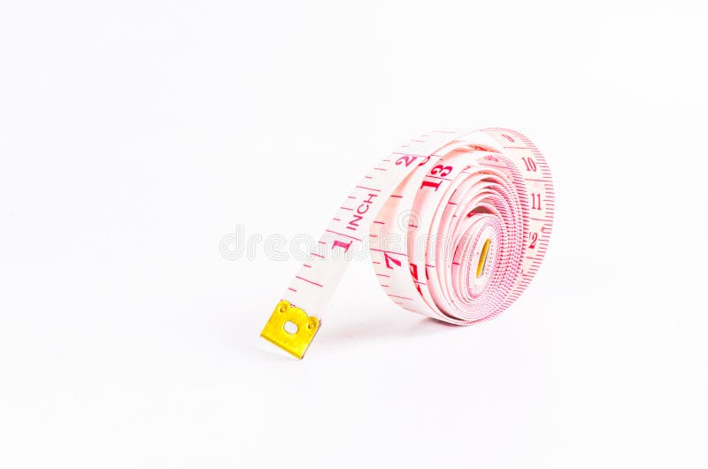 Measuring Tapes Isolated on White Background Stock Image - Image of ...