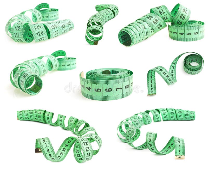 Measuring Tapes Isolated on White Background Stock Image - Image of ...