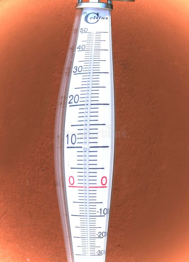 Measuring the Temperature with a Thermometer Stock Image - Image of ...