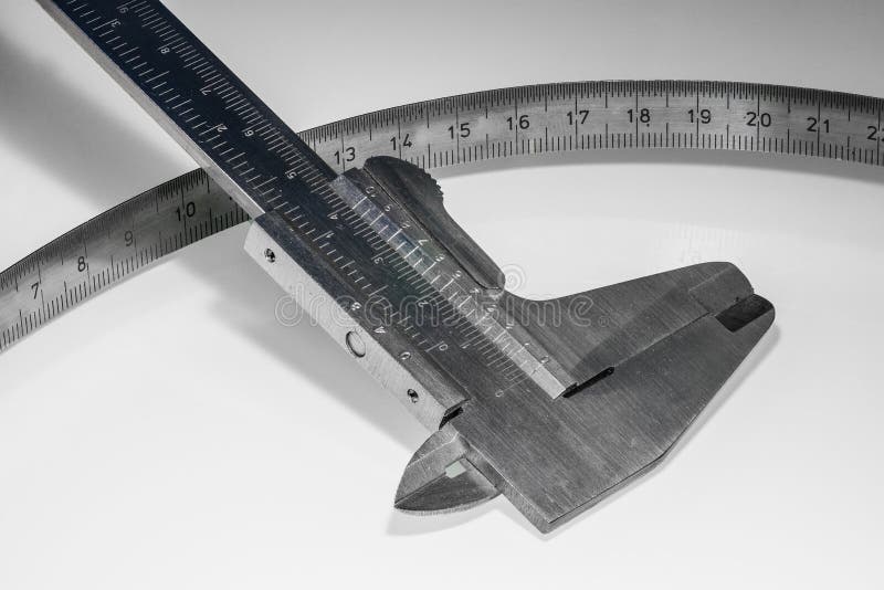 Measuring Tool Caliper with Ruler 1 Stock Photo - Image of details ...