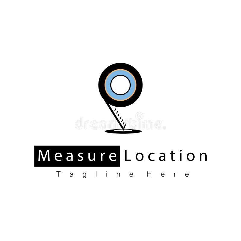 Measuring Tool Logo Map Location Design Template Vector Illustration ...