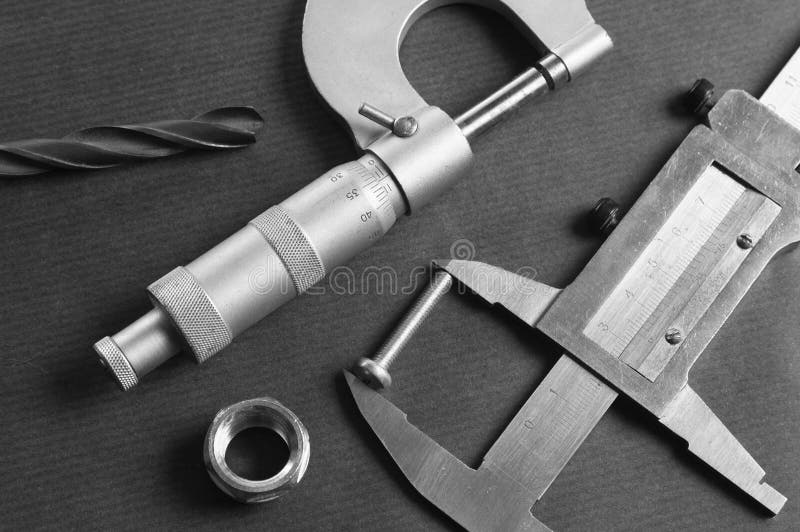 Measuring tools stock photo. Image of black, detail, engineering - 23950992