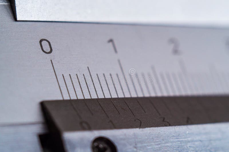 Measuring Tools. Caliper Close-up. Scale of Division on a Tool. Stock ...