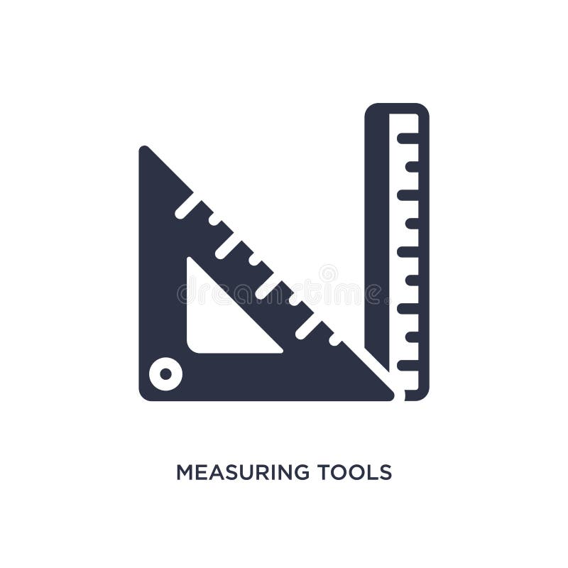 Measuring Tools Icon on White Background. Simple Element Illustration ...
