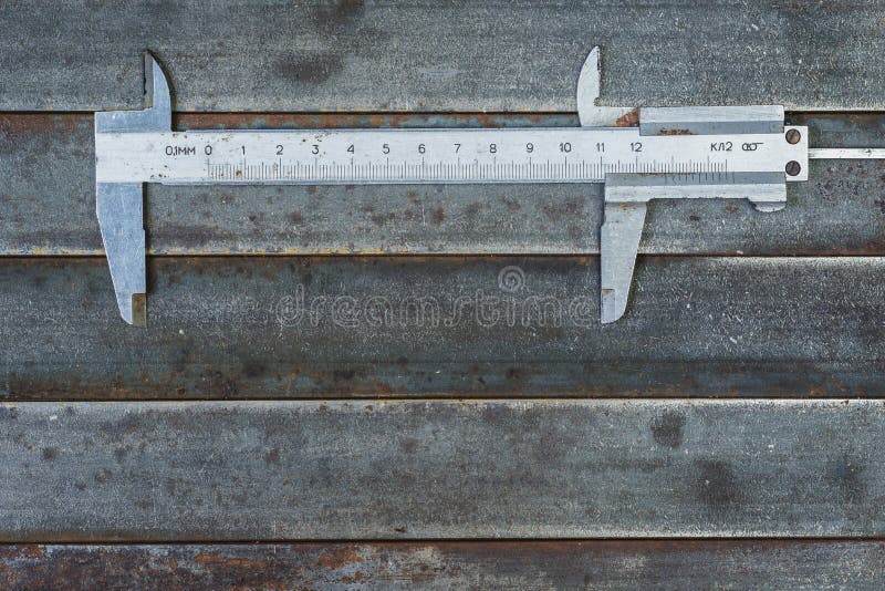 Measuring Tools, Metal Background. Background, Texture. Stock Image ...