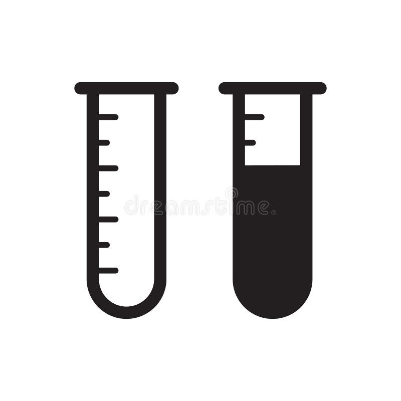 Measuring Tube Icon Vector in Clipart Style Stock Vector - Illustration ...
