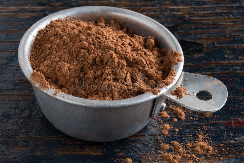 Measuring Unprocessed Healthy Cocoa Powder Stock Photo - Image of super ...
