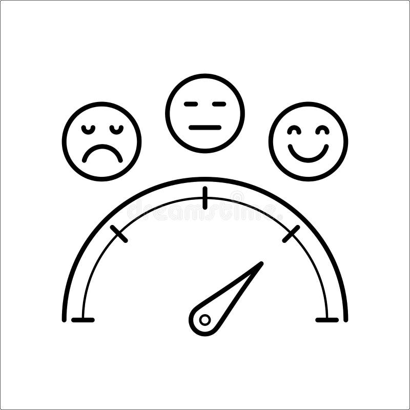 Measuring User and Customer Satisfaction. Vector Icon Illustration ...