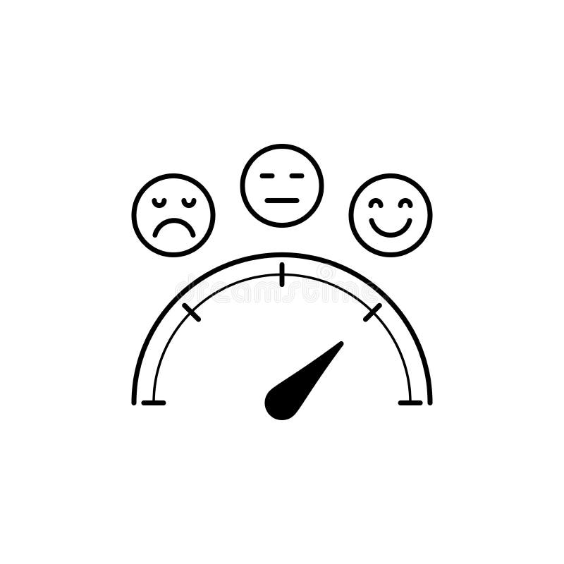 Measuring User and Customer Satisfaction. Vector Icon Illustration ...