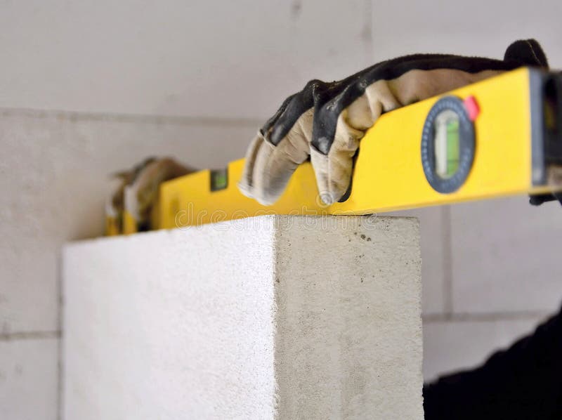 Measuring with water level stock photo. Image of close - 99427332