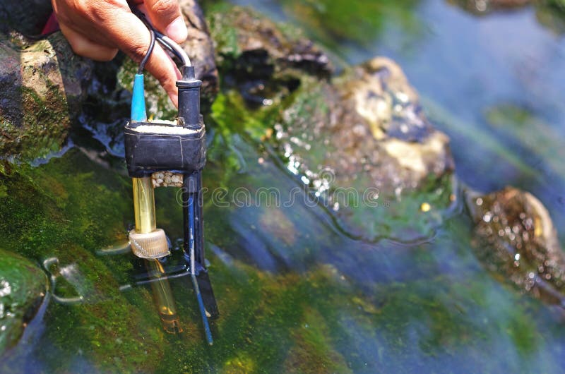 Measuring the Water Quality with Probes Stock Image - Image of quality ...