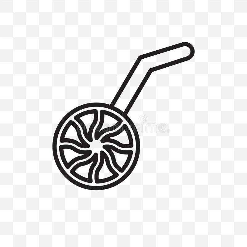 Measuring Wheel Vector Linear Icon Isolated on Transparent Background ...