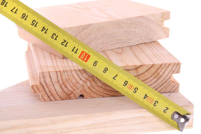 Measuring Wood with Yellow Tape Stock Photo - Image of meter, accuracy ...