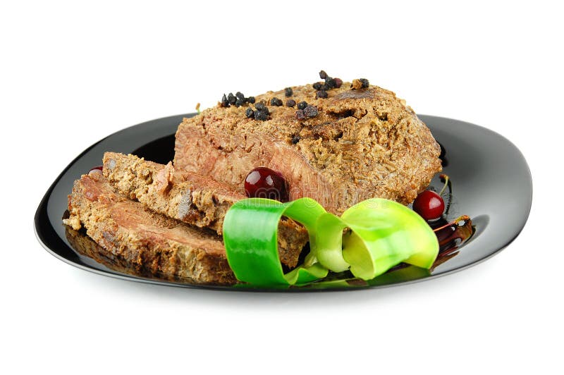 Succulent meat, roast beef stock image. Image of plate - 19179471