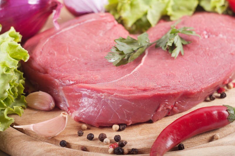 Meat stock image. Image of condiment, herb, food, fillet - 27562805