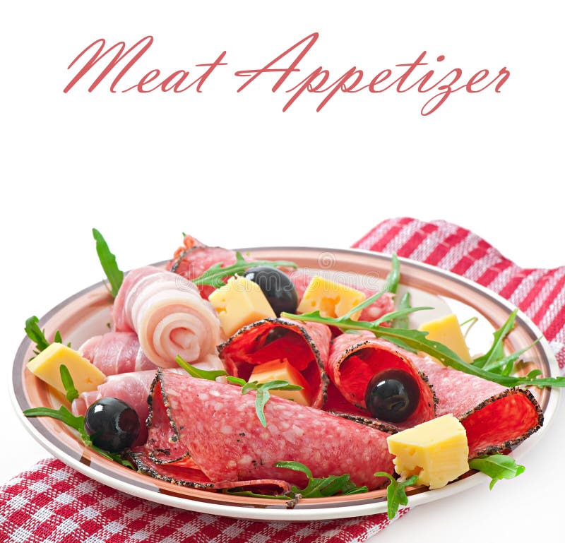 Meat appetizer stock photo. Image of full, meat, pepper - 43075040