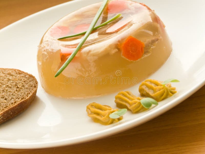 Meat aspic stock image. Image of cooking, bread, appetizer - 12447581