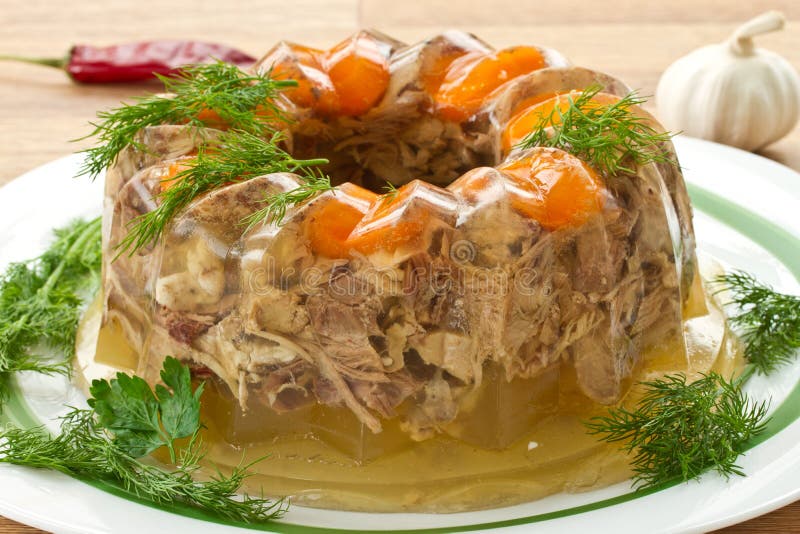 Meat aspic stock photo. Image of beautiful, garlic, cooked - 27777792