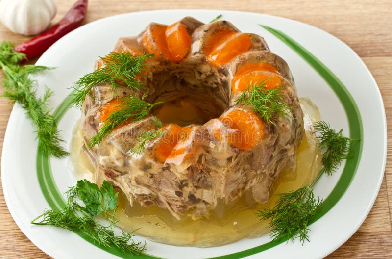 Meat aspic stock image. Image of food, lunch, boiled - 27777891