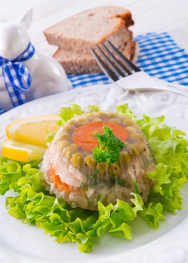 Meat aspic stock image. Image of green, gelatin, garlic - 29524237
