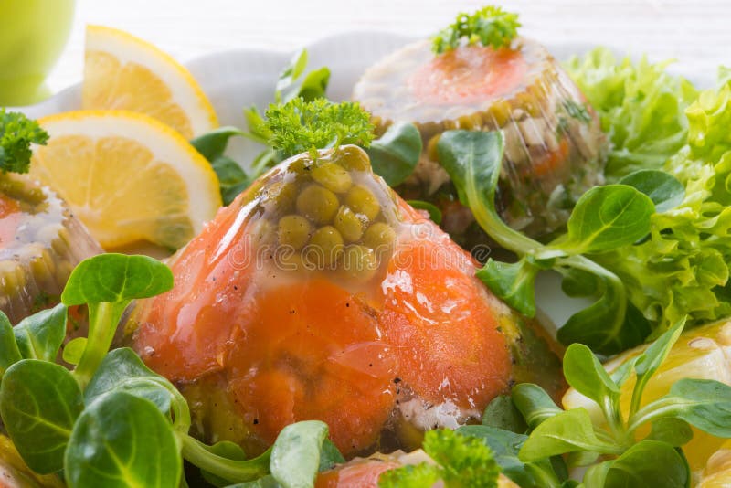 Meat aspic stock photo. Image of carrot, kitchen, cool - 29557980