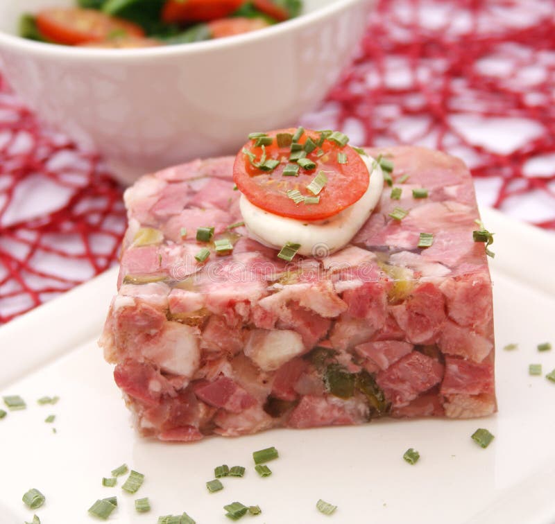 Meat in aspic stock image. Image of buffet, food, dinner - 37541873