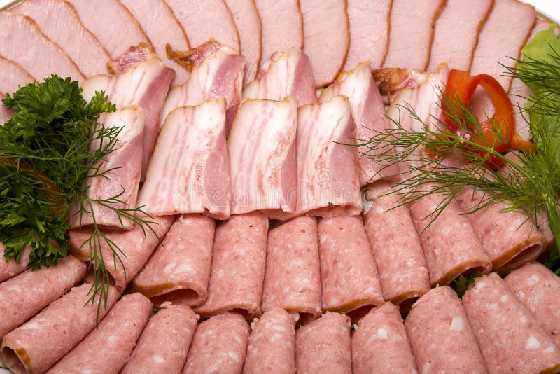 Sausage and meat stock image. Image of kitchen, cooked - 12050335