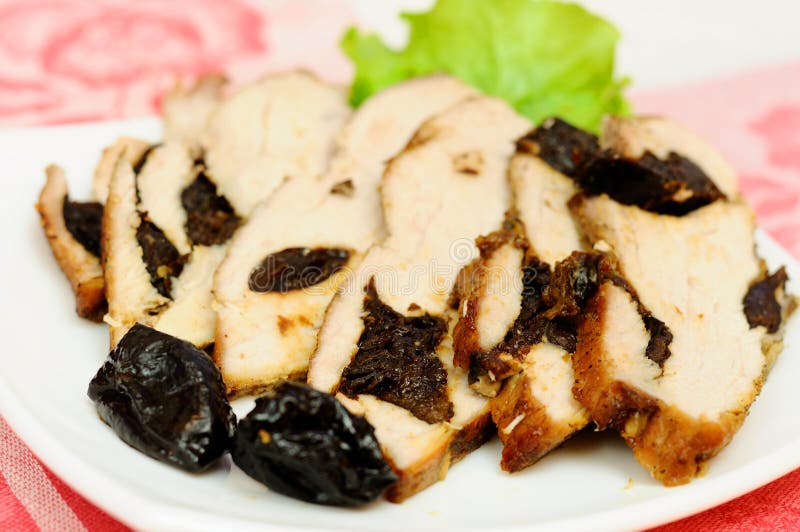 Meat baked with prunes stock image. Image of food, home - 24164451