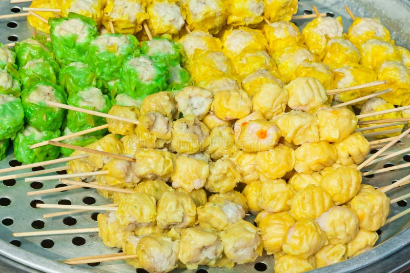 Meat ball and dumpling. stock photo. Image of tasty, white - 66974220