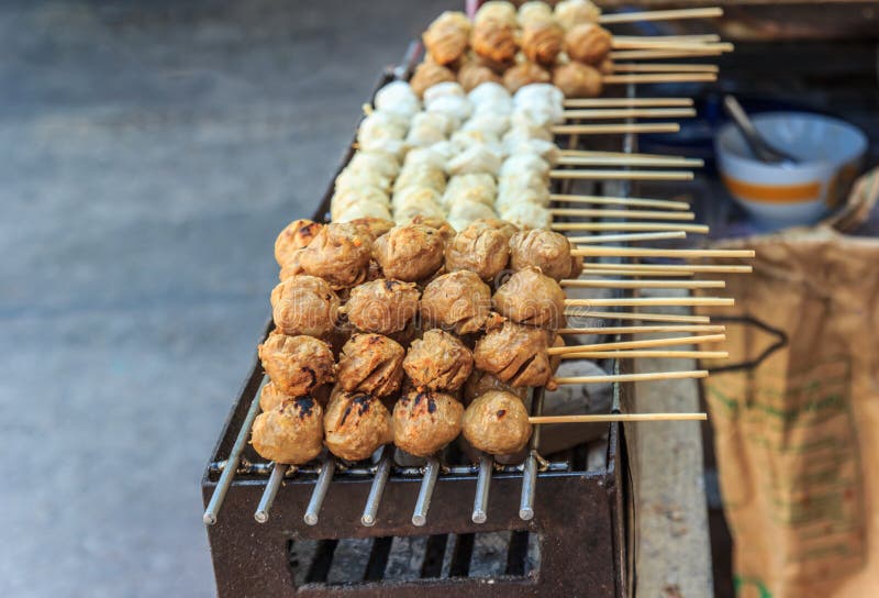 Meat Ball, Grill Thai Style Stock Image - Image of meal, sausage: 111401529