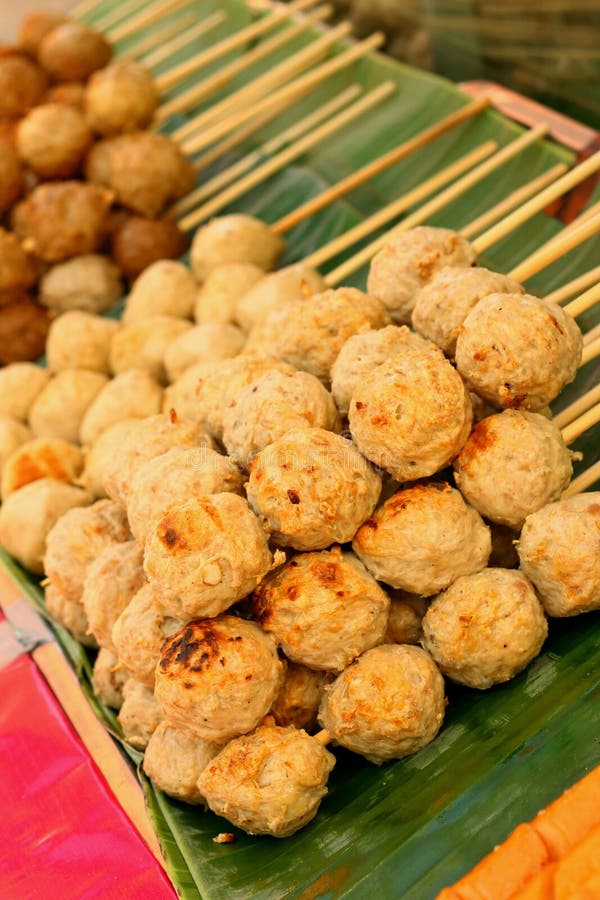 Meat Ball for Sale a Wide Range. Stock Image - Image of market, heating ...