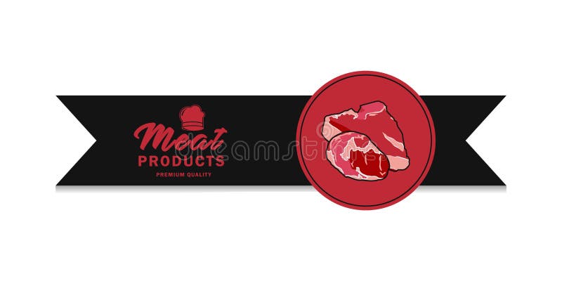 Meat Banner and Label Template Design Stock Vector - Illustration of ...