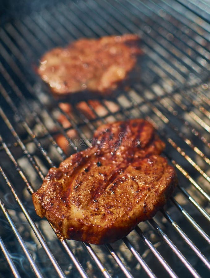 Meat on the barbeque stock image. Image of fresh, texture - 226542071