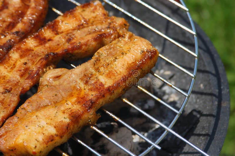 Steak on BBQ stock image. Image of dinner, fire, black - 17559039