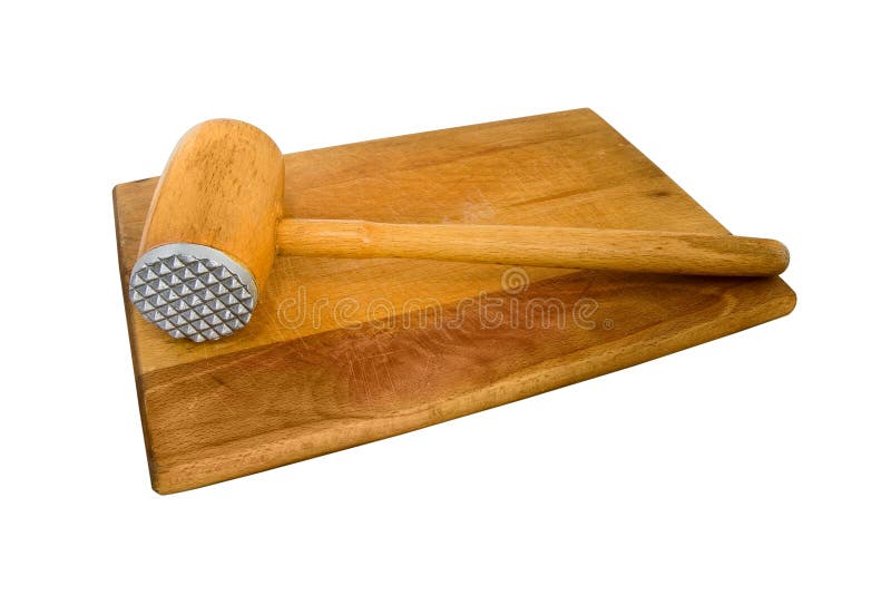 Meat beater stock image. Image of brown, trencher, wood - 10862011
